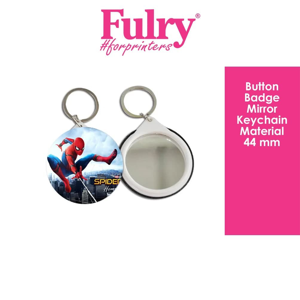 Button Badge Mirror Keychain Material (44mm) | Shopee Malaysia