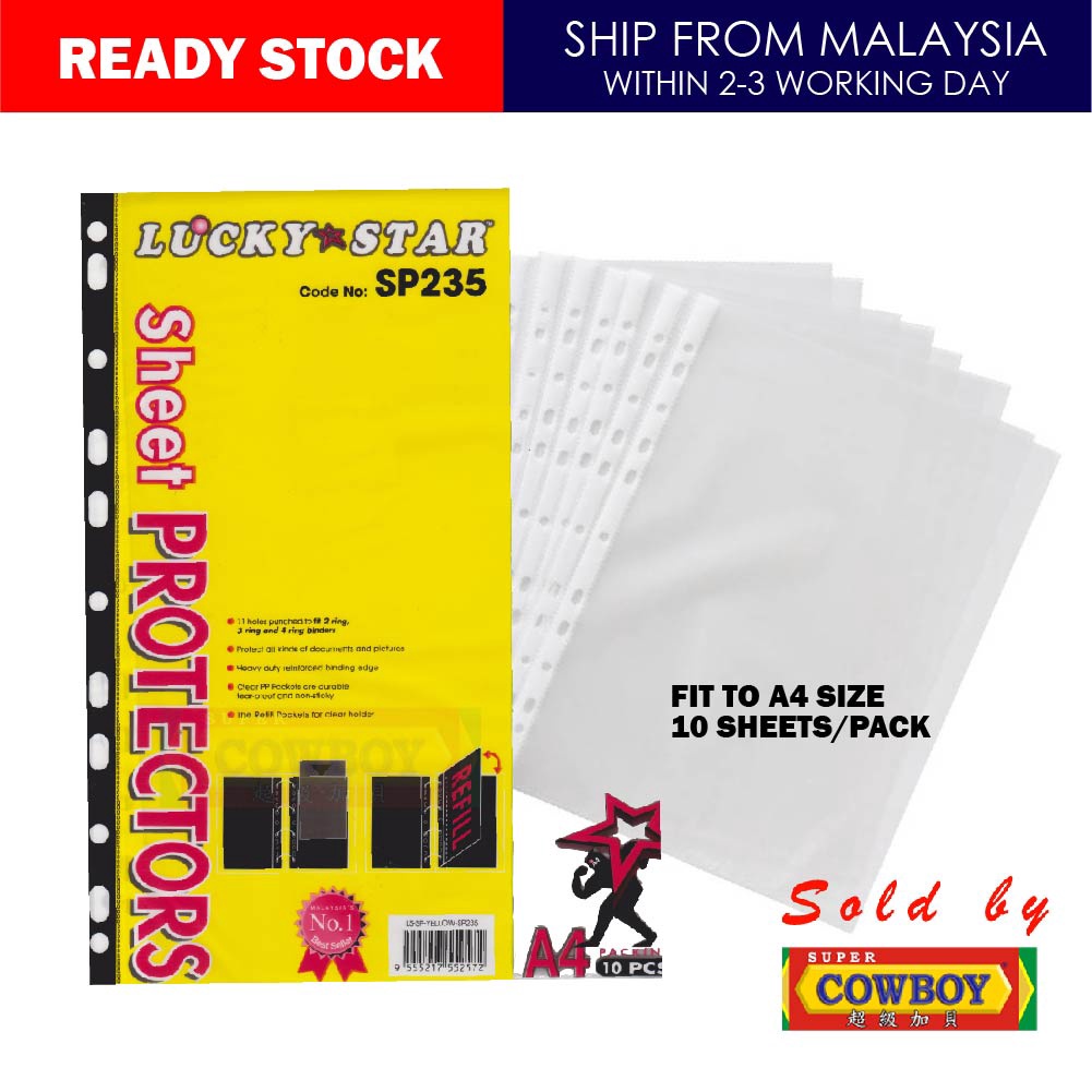 A4 Clear Sheet Protector For Document 10 Sheets Pack | Shopee Malaysia
