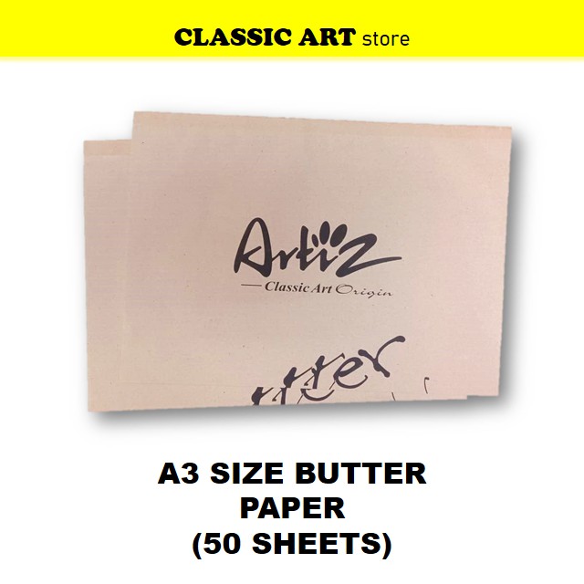 2 Pads A3 Size Butter Paper (50 Sheets) | Shopee Malaysia