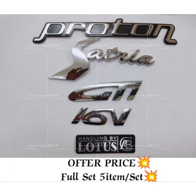 💥Ready Stock💥Proton Satria Gti LOGO EMBLEM PROTON SATRIA GTI EMBLEM ...