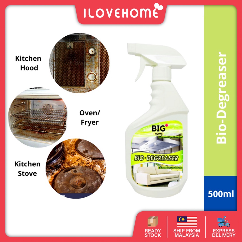 BIG Bio Degreaser 500ml Oven Cleaner Stove Kitchen Cleaner Spray Kitchen Hood Oil Stain ...