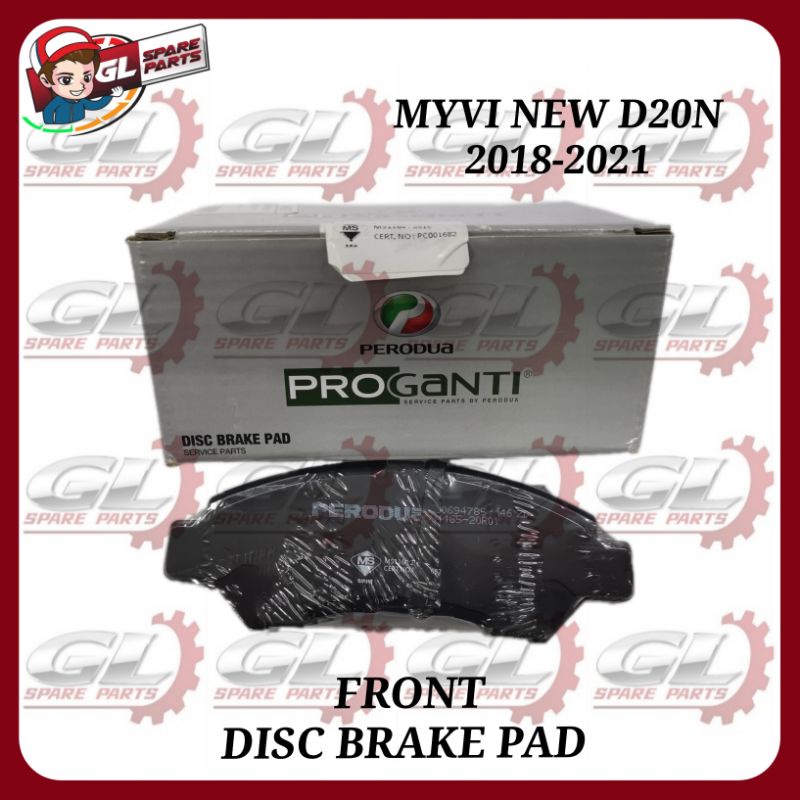 ORIGINAL PERODUA MYVI NEW D20N 2018-2021 FRONT DISC BRAKE PAD PROGANTI ...
