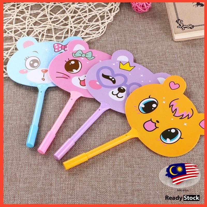 Cat Fan Pen Cartoon Cat Ballpoint Pen Stationery Kitten Fan Pen Kids ...