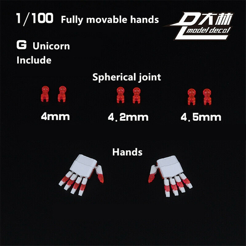 D.L fully movable hands for Bandai 1/100 MG Unicorn Gundam G | Shopee ...