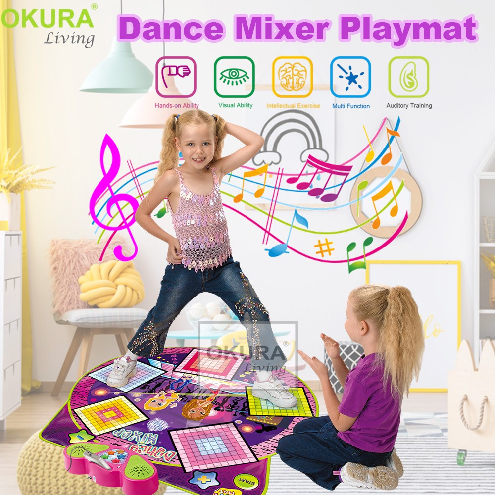 OKURA Children Kids Dancing Challenge Music Playmat Kids Play Mat ...