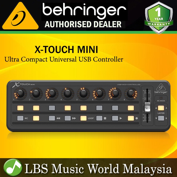 Behringer X-Touch Mini Ultra Compact Universal USB Controller (XTouch ...