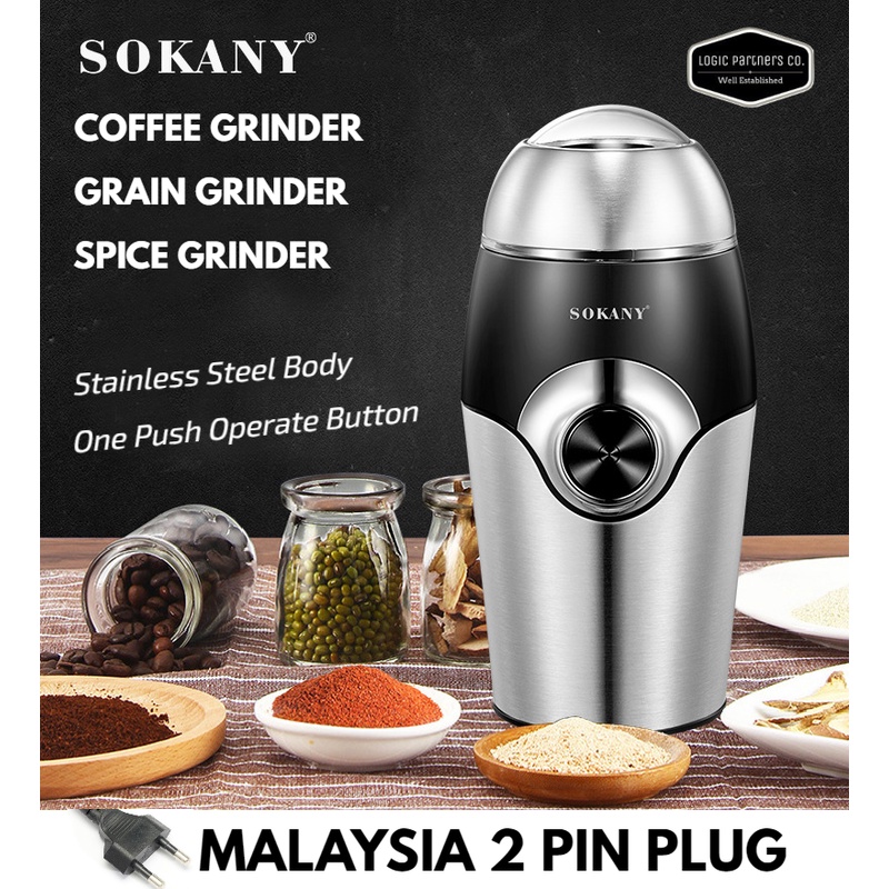 Sokany Coffee Bean Stainless Steel Dry Grinder Multifunction Grain Seed ...