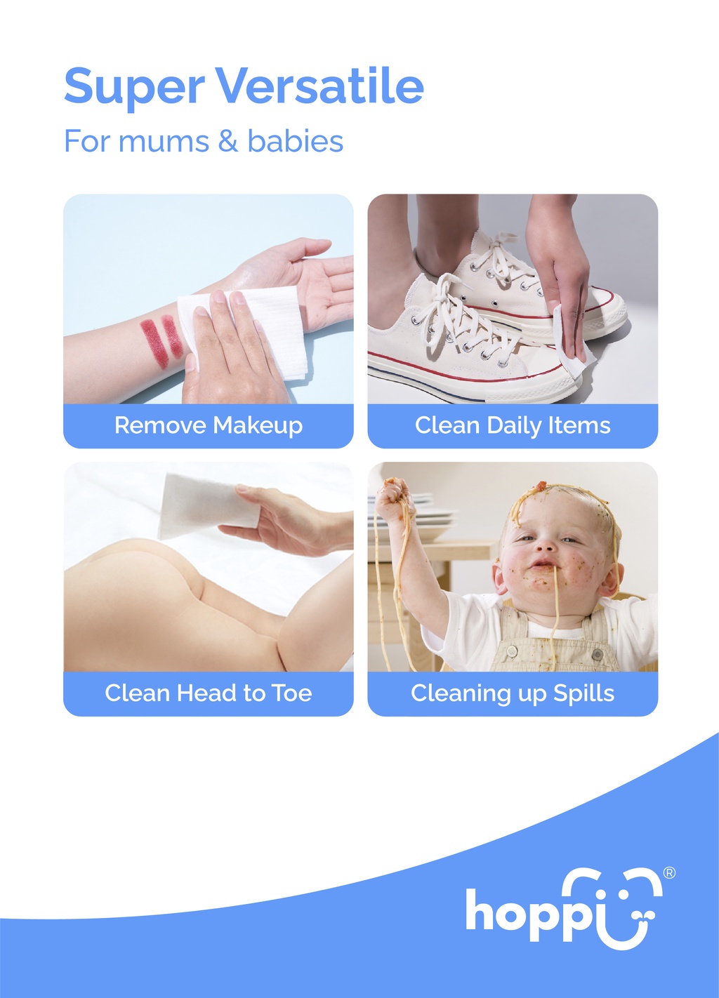 Hoppi Premium Cleaning Dry Wipes (100 Sheets x 1 Pack) | Shopee Malaysia
