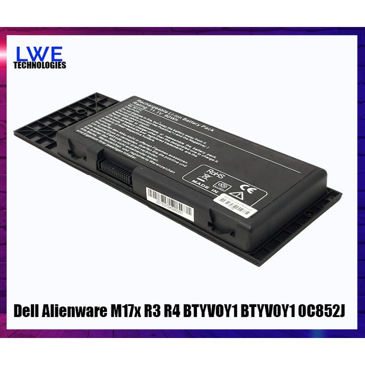 Dell Alienware M17x R3 R4 BTYVOY1 BTYV0Y1 0C852J C0C5M 5WP5W 7XC9N ...