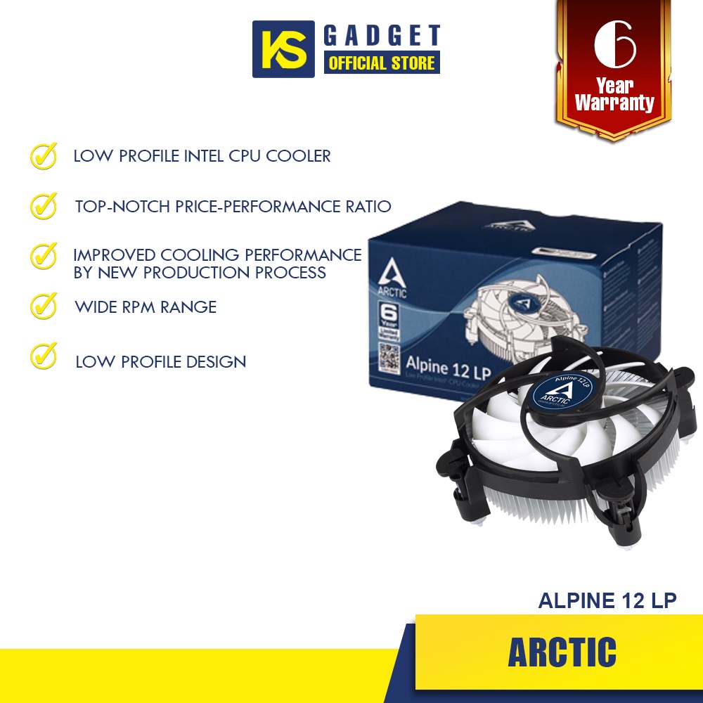 Arctic Alpine 12 CO /Arctic Alpine 12 LP Intel CPU Cooler (Compact ...