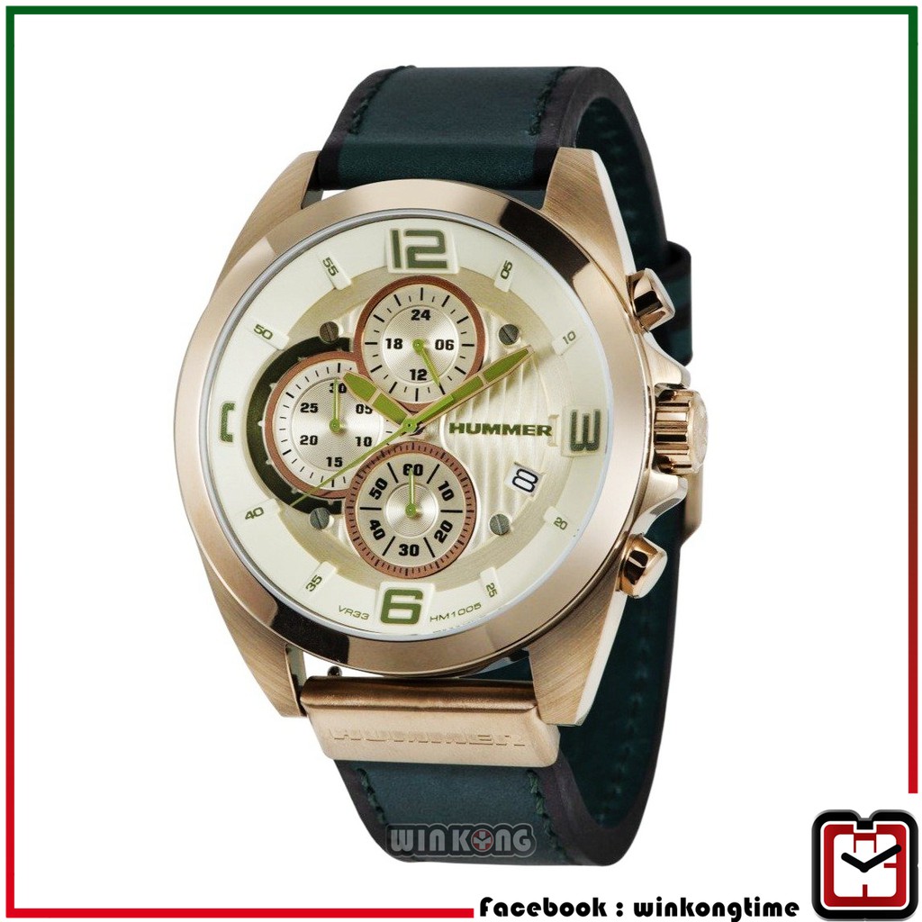 HUMMER CHRONOGRAPH MAN WATCH HM1005 ROSEGOLD X GREEN [1 Years ...