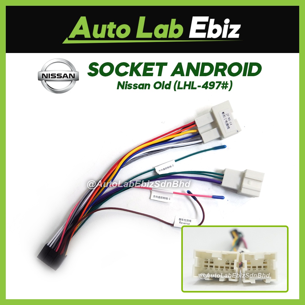 Car Stereo Power Harness Socket Nissan Old For Android Player 9"/10 ...