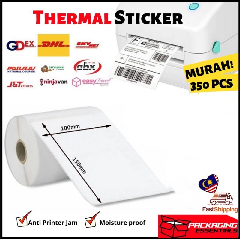 A6 Thermal Sticker Thermal Paper Shopee / Lazada / PG Mall Waybill ...