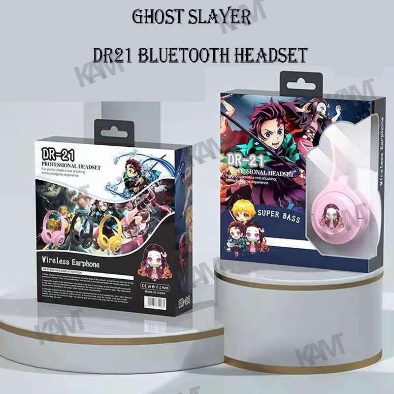Kam Demon Slayer DR21 Bluetooth Headset Japanese Anime Kamado Tanjirou ...