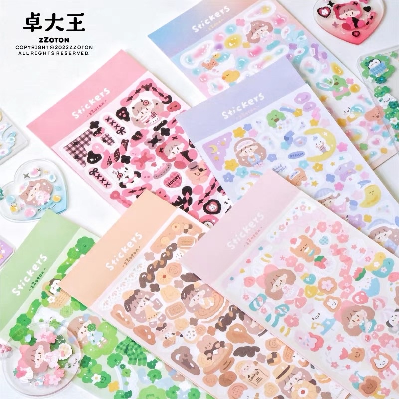 【Ready stock】Zzoton shining guka stickers卓大王第1-4弹咕卡贴纸闪膜装饰贴纸 | Shopee ...