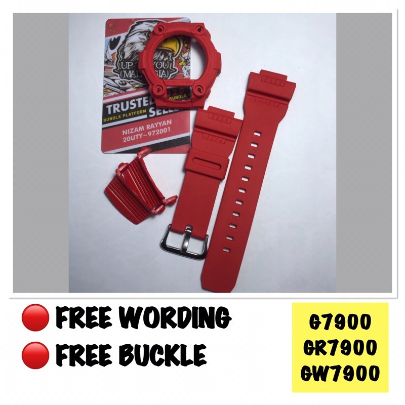 BNB GSHOCK MAT MOTOR G7900 GW7900 GR7900 MERAH ALA RD (CUSTOM) | Shopee ...