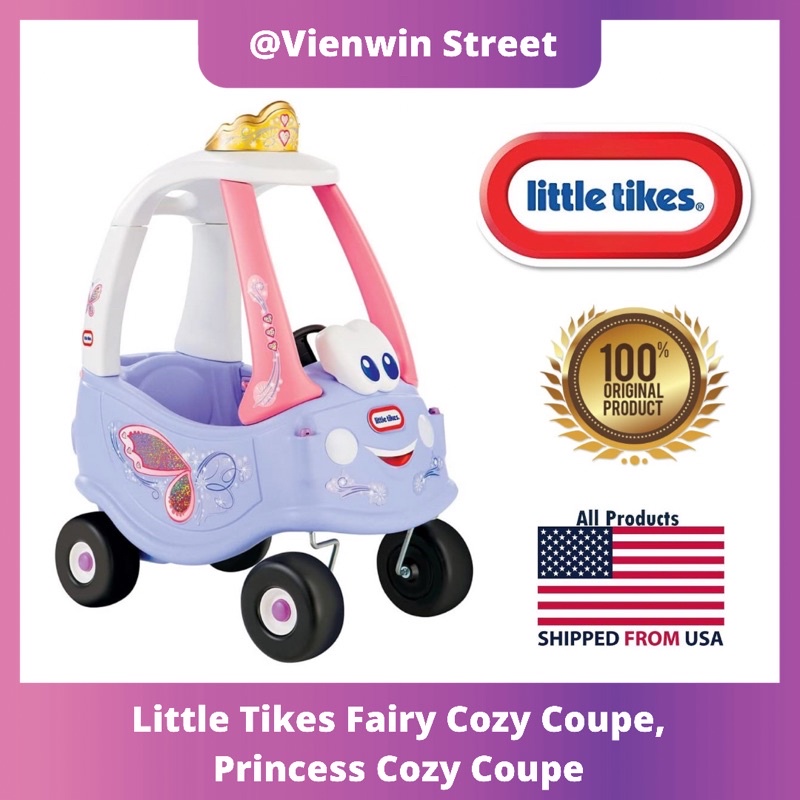 Little Tikes Fairy Cozy Coupe | Princess Ride On Kids Car Push Walker ...