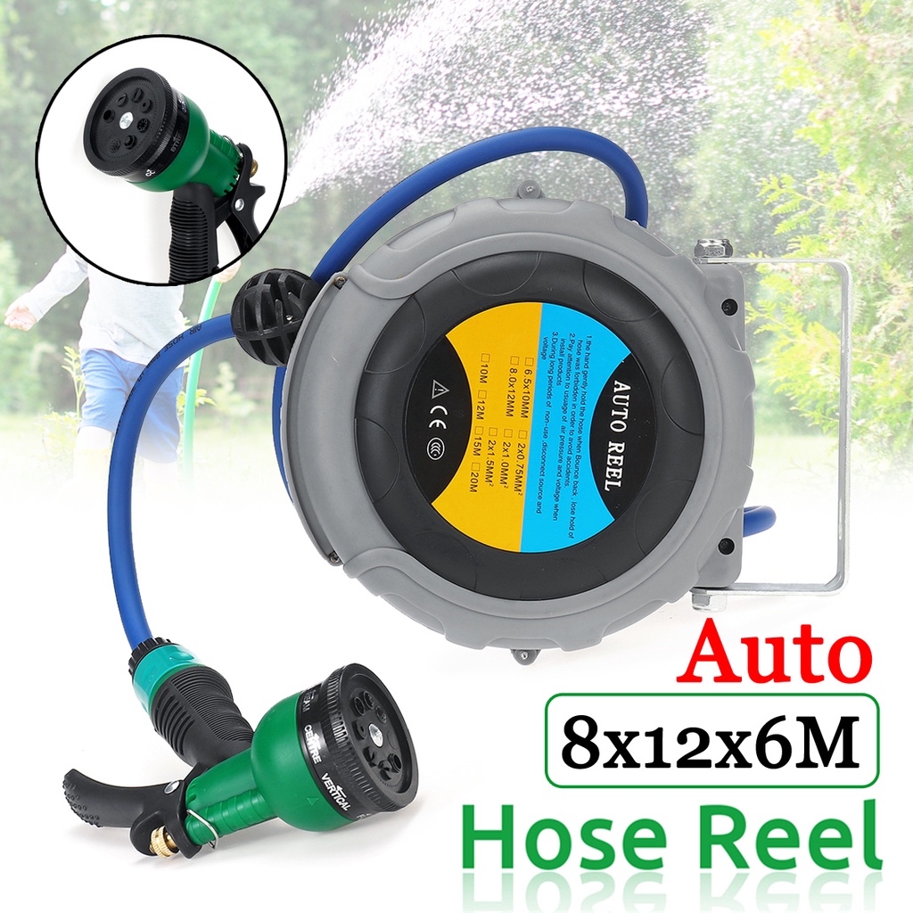 8x12x6M Automatic Reel Retractable Pipe TPU Clamping Tube Irrigation ...