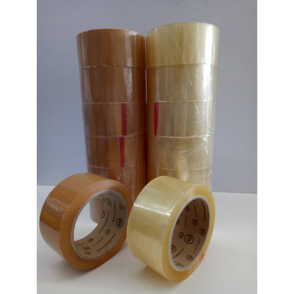 FIX OPP Tape 48mm X 90 Yard (Clear/Brown) | Shopee Malaysia
