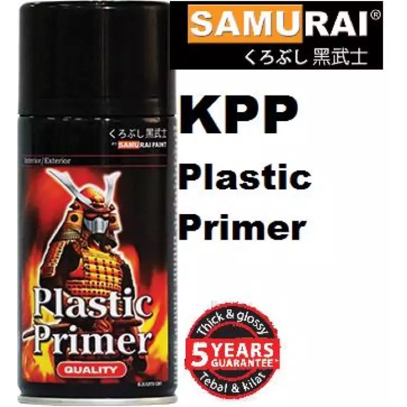 SAMURAI PLASTIC PRIMER SPRAY PAINT UNDERCOAT PLASTIC 300ml | Shopee ...