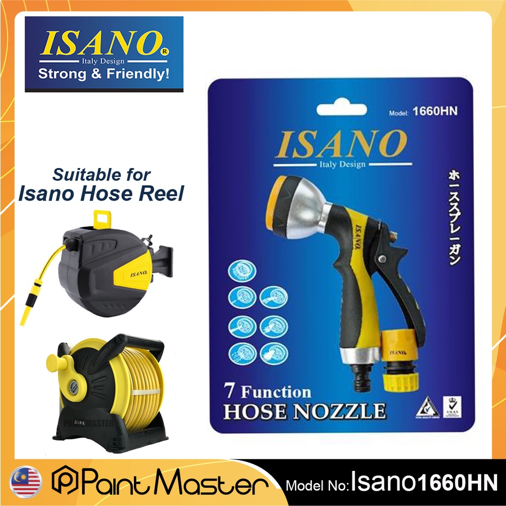 Isano 1660HN 7Function Hose Nozzle Sprinkler Garden Hose Adaptor ...