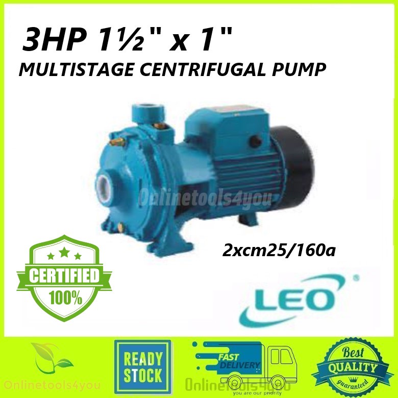 LEO 2XCM25/160A MULTISTAGE CENTRIFUGAL PUMP Pam Air 水泵 [1 phase] (2.2KW/3HP) | Shopee Malaysia