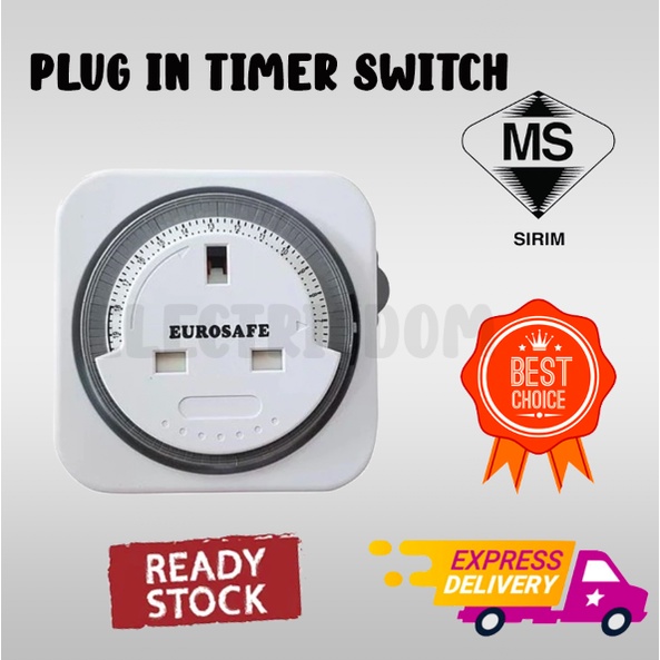 🔥sirim🔥13a 24hours Plug In Timer 24hrs Timer Switch Programme Timer