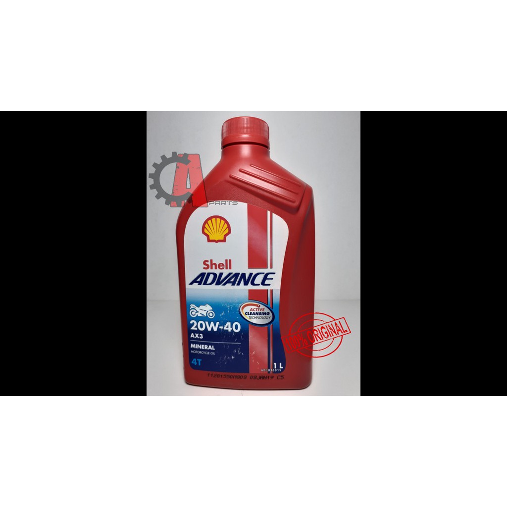 SHELL ADVANCE 20W-40 AX3 4T ( 1 LITER ) | Shopee Malaysia