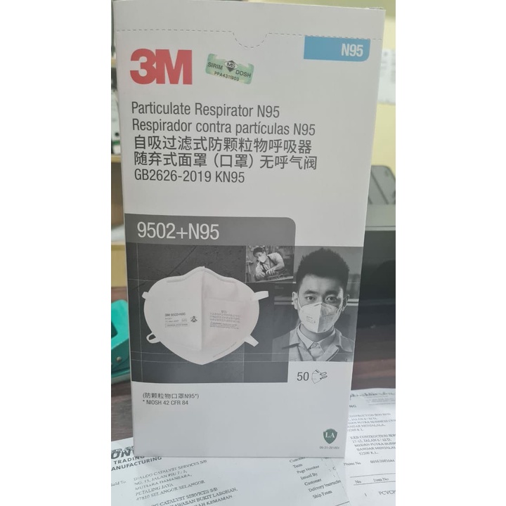 3M™ Particulate Respirator 9502+N95 (50 pcs per box) | Shopee Malaysia