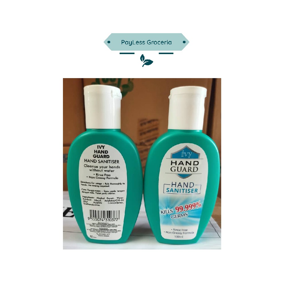Ivy Hand Guard Hand Sanitzer / Sanitiser 100ml (Ready Stock) | Shopee ...