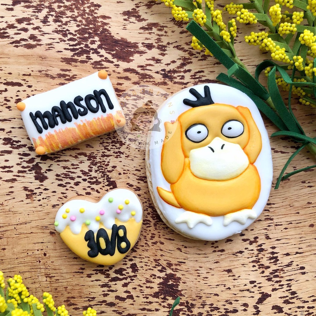 Pokemon Psyduck birthday cake topper gift set 数码宝贝傻鸭蛋糕插牌礼盒 | Shopee ...