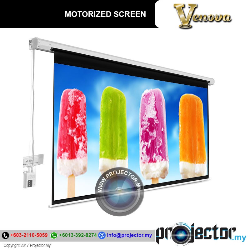 VENOVA/DP/DOPAH/MEKI 70" x 70" (6'x6') MOTORIZED/ELECTRIC LCD PROJECTOR ...