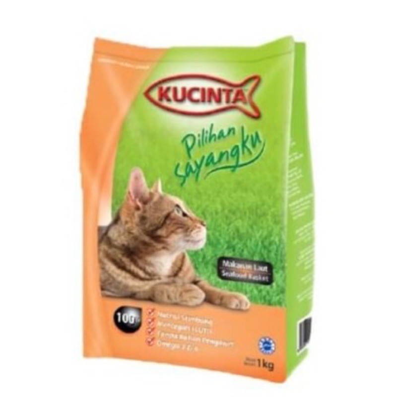 Ku Cinta Cat Food 1kg( Seafood Basket&SardinePrawn) | Shopee Malaysia