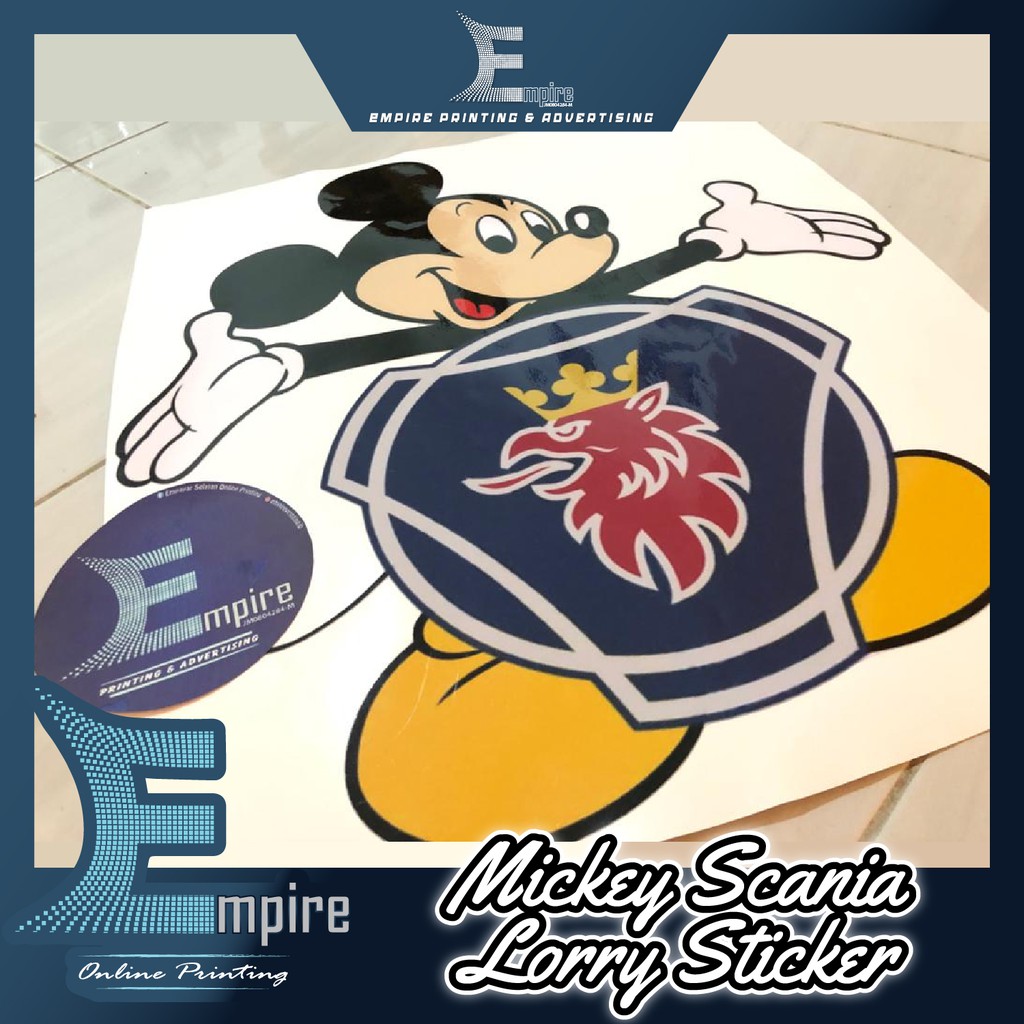 🔥 Ready Stock 🔥 Mickey Scania Lorry / Car Sticker | Shopee Malaysia