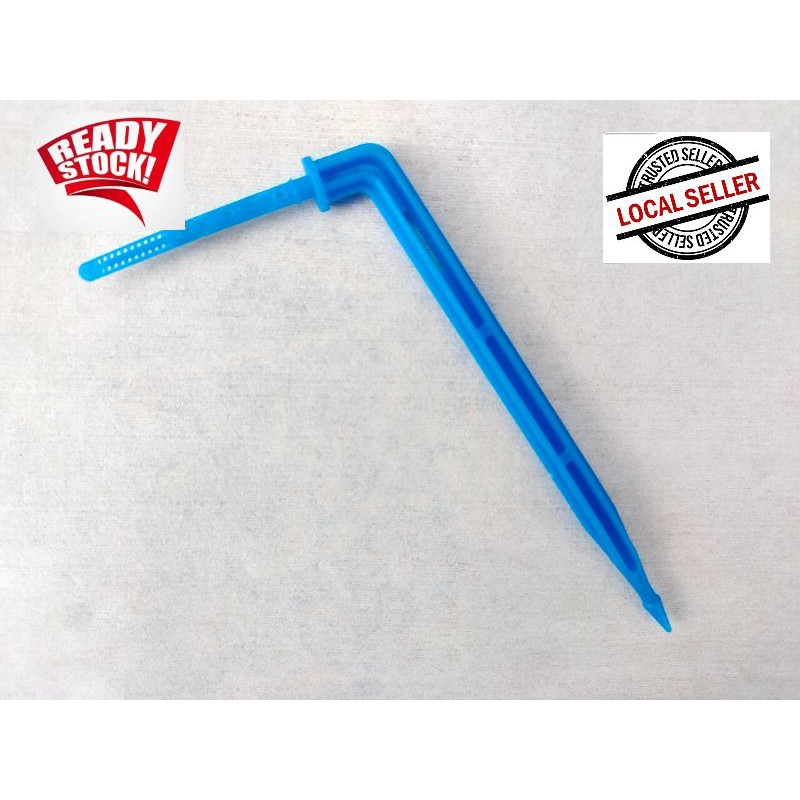 Blue Bend Arrow Dripper,10cm length,,Blue color fertigasi irrigation ...