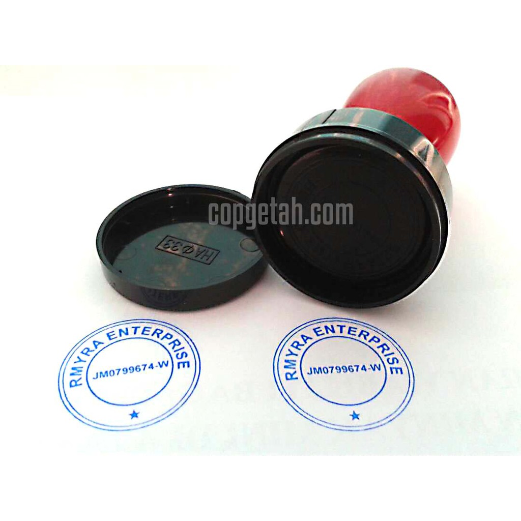 Stamp cop getah SYARIKAT bulat INK SIAP Self Ink Ready Ink | Shopee Malaysia