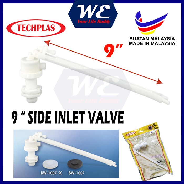 TECHPLAS 1007 1/2"x9" PVC Plastic Float Valve/ INLET VALVE (MADE IN ...
