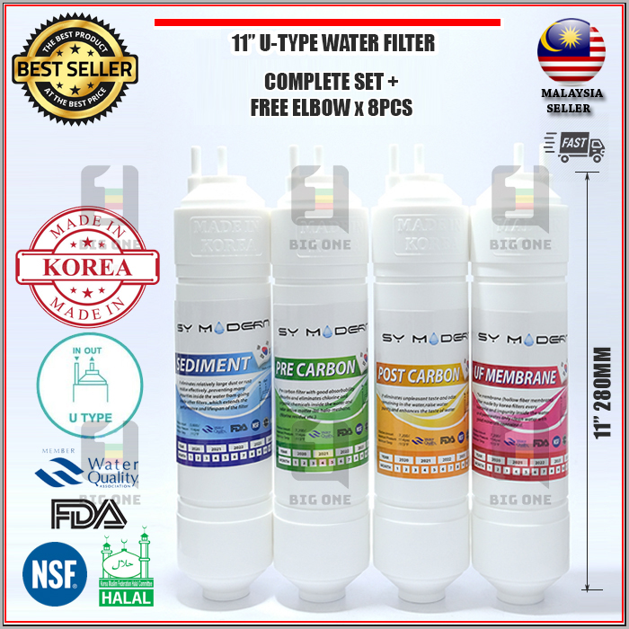 (8PCS ELBOW) SY MODERN HALAL10'' U TYPE WATER FILTER CARTRIDGE REFILL ...