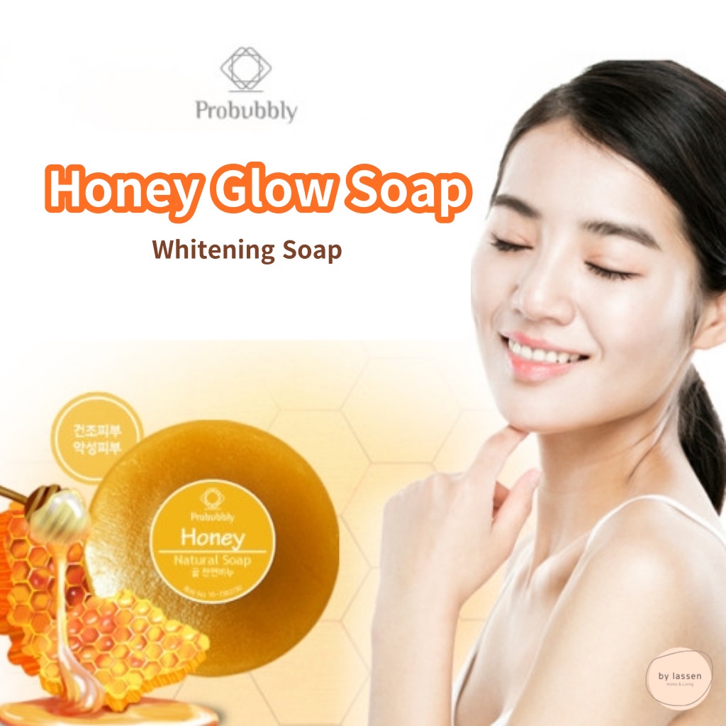 🌺KOREA🌺 Honey Glow Whitening Soap Snow Skin Beauty Soap 110g / Dry skin ...