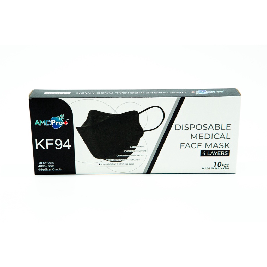 AMDPro+ KF94 Disposable Medical Mask 4 Layers 10pcs - Adult / AMDPro+ ...