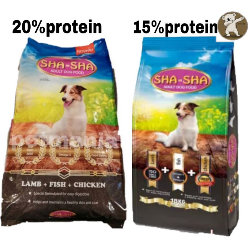 Sha Sha Dog Food 18kg Lamb,Fish & Chicken Mix Formula 02/24 | Shopee ...