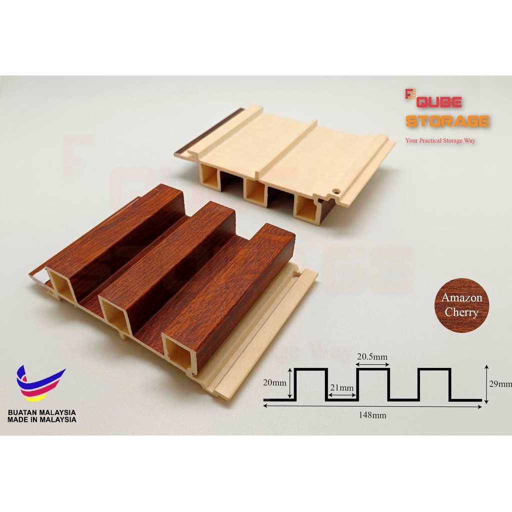 WPC Fluted Wall Panel Wood Strip Wainscoting Timber Wall Ceiling Wall ...