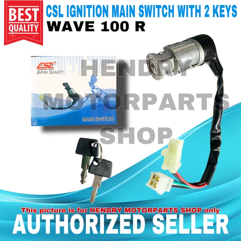 CSL IGNITION MAIN SWITCH 2 KEYS FOR HONDA WAVE100 R / WAVE 100 ...