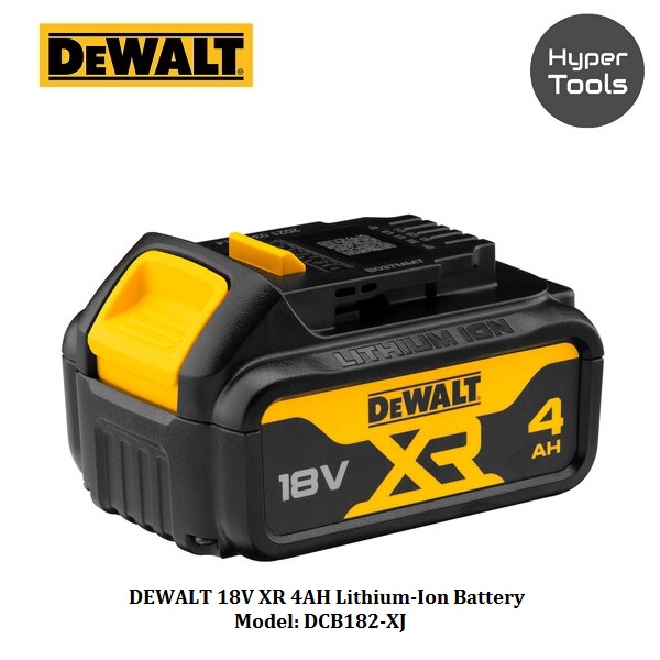 DEWALT 18V XR 4AH Lithium-Ion Battery (1pc) - Model: DCB182-XJ | Shopee ...