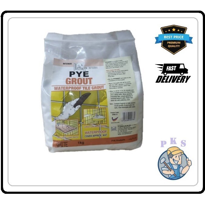 PYE Waterproof Tile Grout 1kg White/Grey / Jubin Cement | Shopee Malaysia