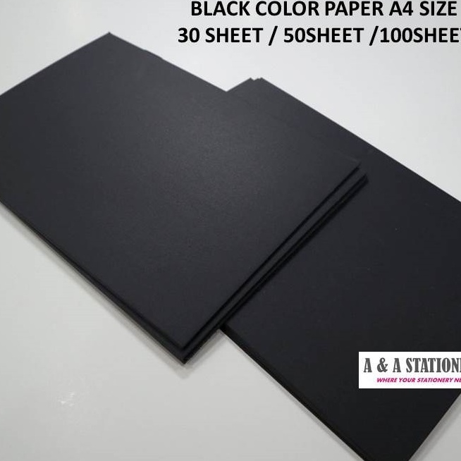 A4 120gsm Black paper 30sheet / 50sheet / 100sheet | Shopee Malaysia