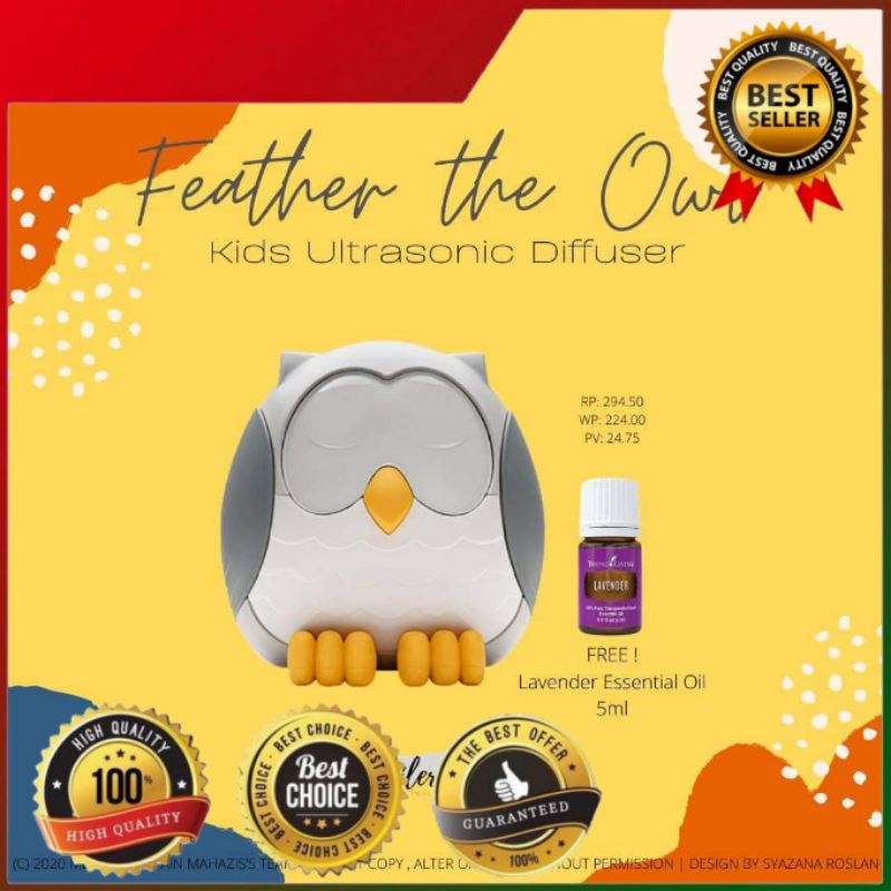 🔥HOT ITEM🔥 💯%ORIGINAL‼️ THE FEATHER OWL DIFFUSER FREE LAVENDER 5ml | Shopee Malaysia