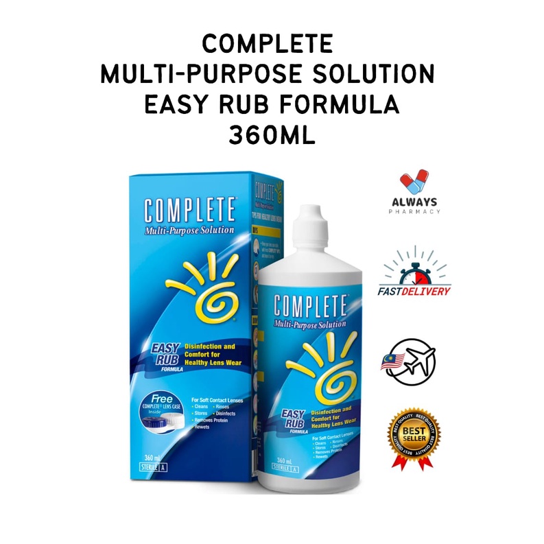 COMPLETE MULTI-PURPOSE SOLUTION EASY RUB FORMULA 360ML | Shopee Malaysia