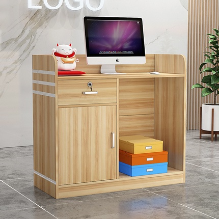 Cashier Counter Table Commercial Reception Wooden Desk Office ...