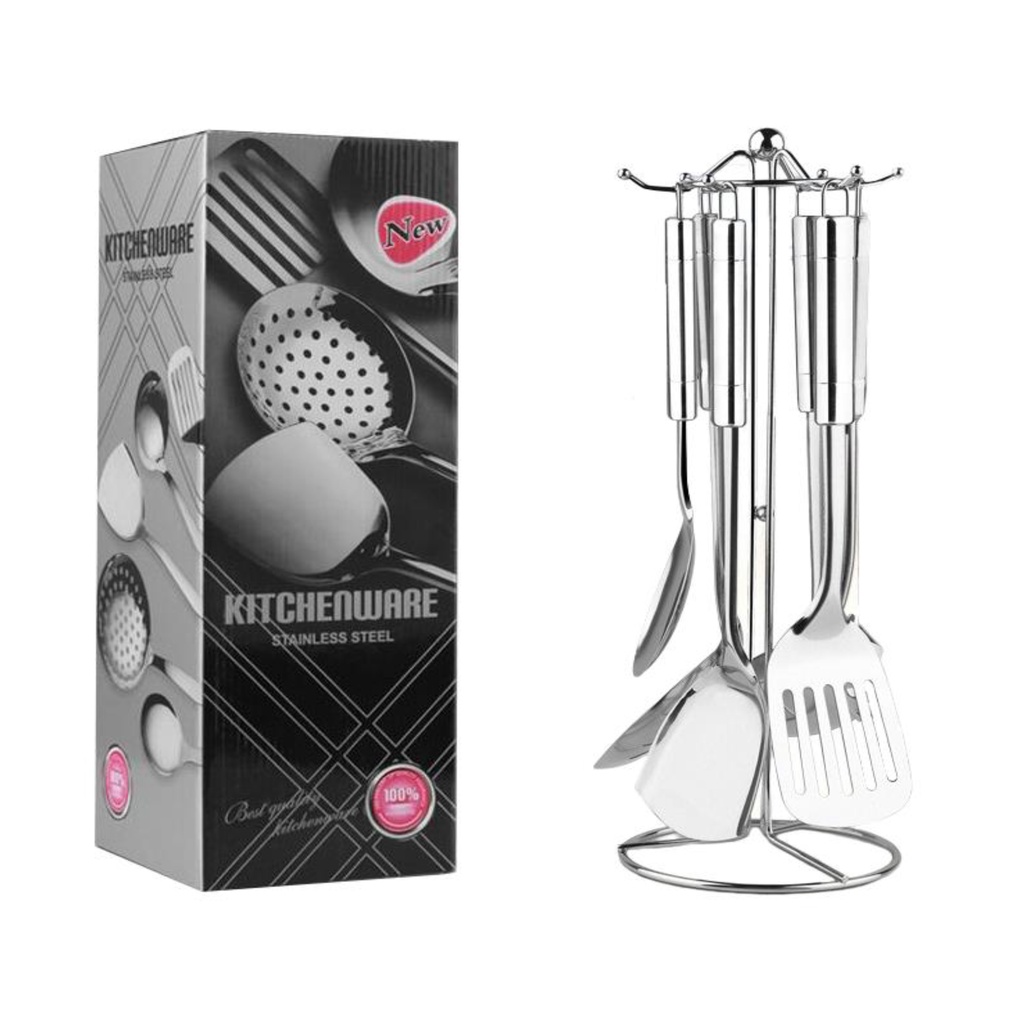 7 pieces stainless steel utensil set Cooking utensil set Kitchen tools ...